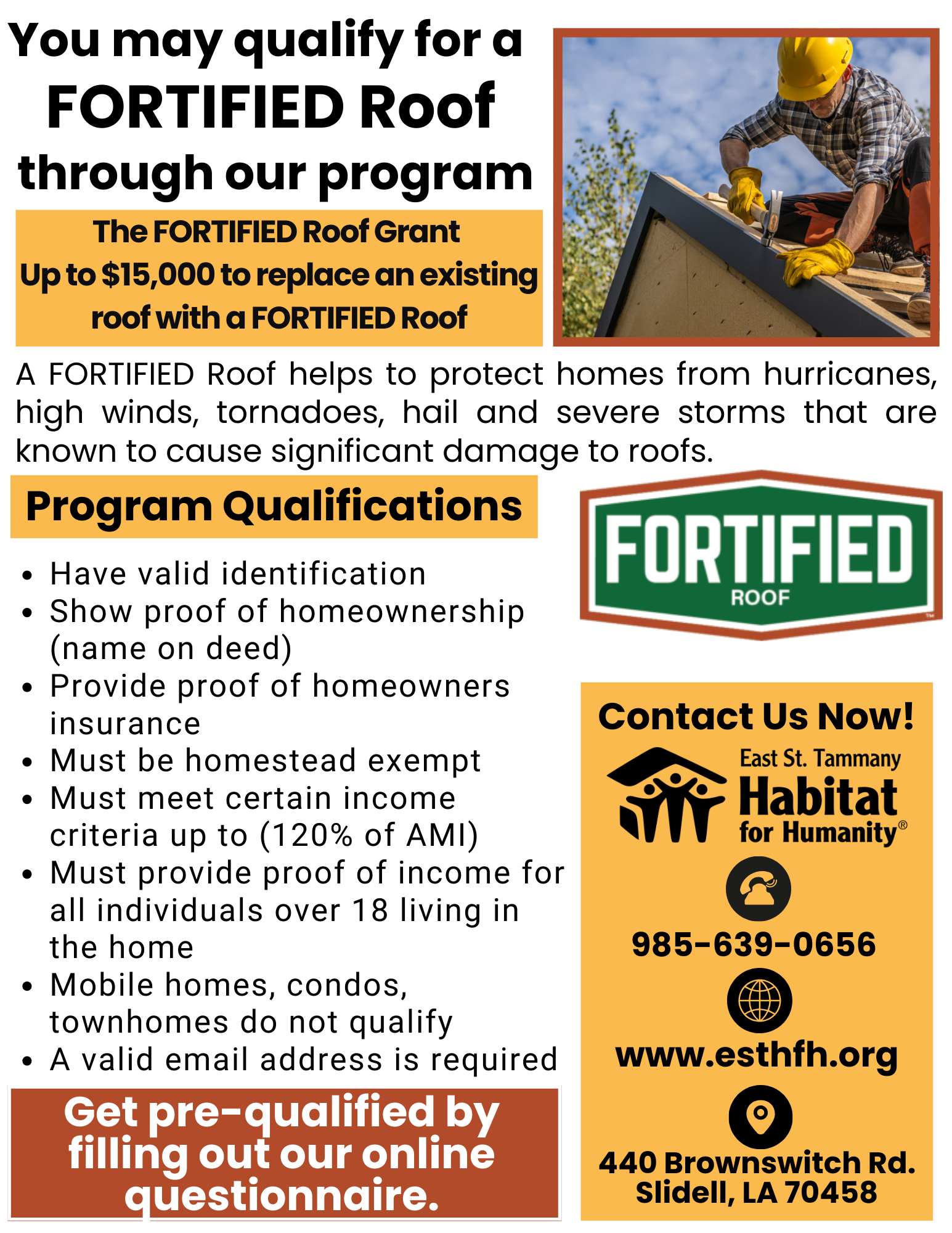 Fortified Roof Program - Habitat for Humanity